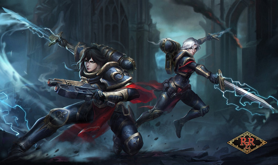 Grim Battle in the Far Future - Official Red Zone Rogue Playmat ...